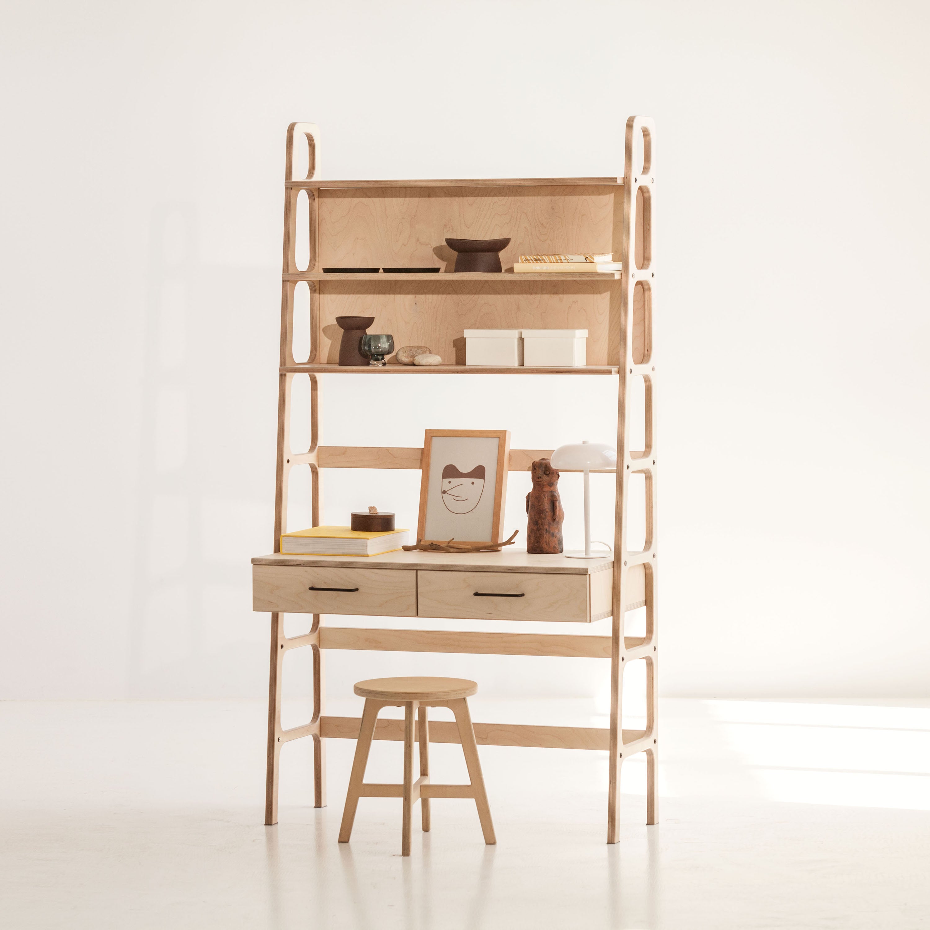 Maxi Desk with Drawers Mid Century Elegance and Storage